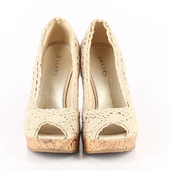 Bakers | Shoes | Bakers Cream And Green Colored Wedges | Poshmark